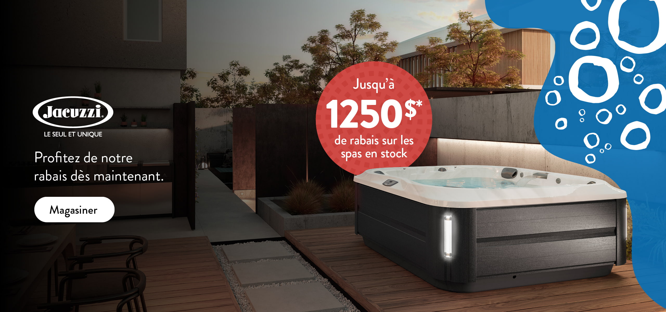 Jusqu'à 1250$ de rabais sur les spas Jacuzzi en inventaire | Club ...