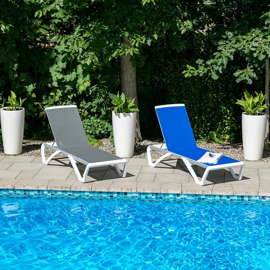 Chaise longue Paloma - Gris | Club Piscine Super Fitness
