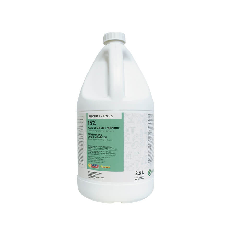 Preventive liquid algaecide 15% 3,6 liters | Club Piscine Super Fitness