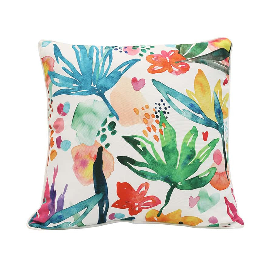 Cushions Aqua collection - Watercolor leaves | Club Piscine Super Fitness
