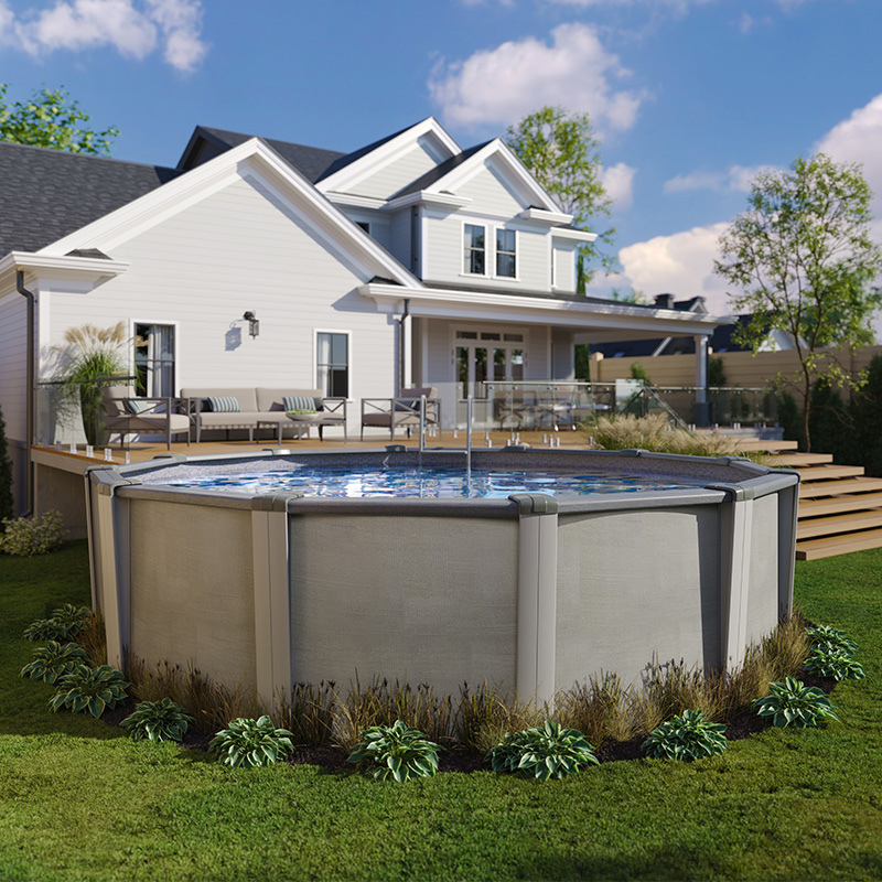 Soho 12' round above ground pool | Club Piscine Super Fitness