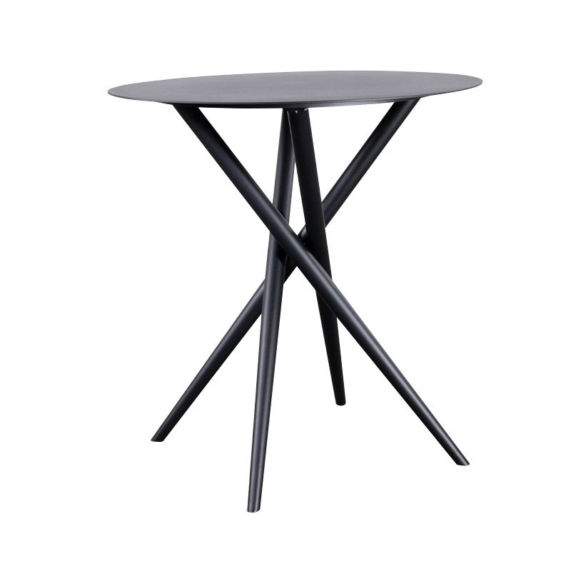 Table bar ronde Nostra - Noir | Club Piscine Super Fitness