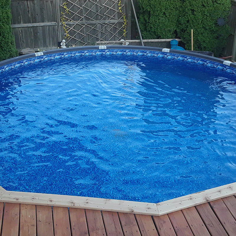 Toile accrochée River Stone ovale de 16 x 26 pieds pour piscine d'une ...