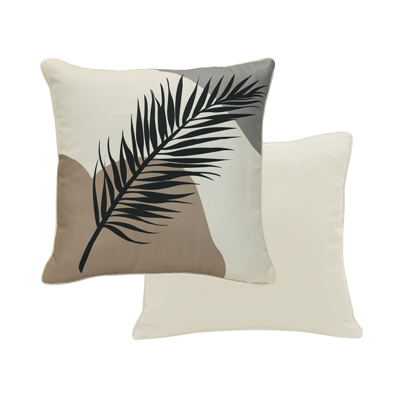 18" x 18" Square cushion - Leaves Art Deco | Club Piscine Super Fitness