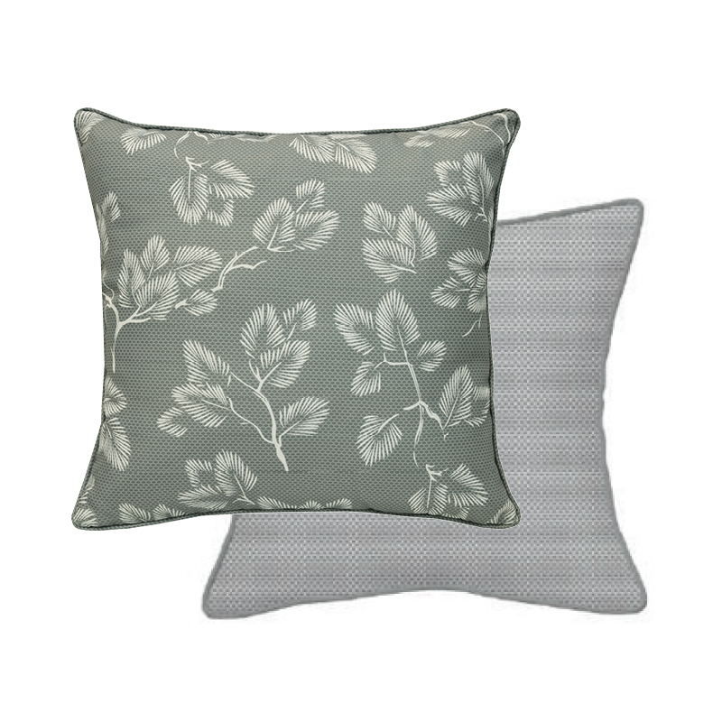 18" x 18" Square cushion - White Leaves | Club Piscine Super Fitness