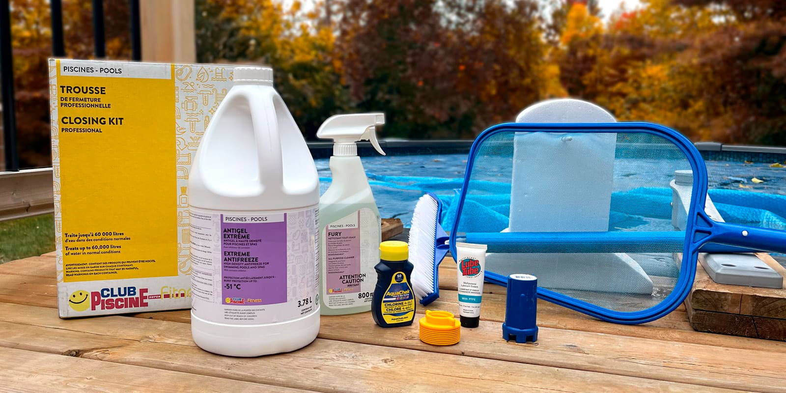 Pool winterizing chemicals
