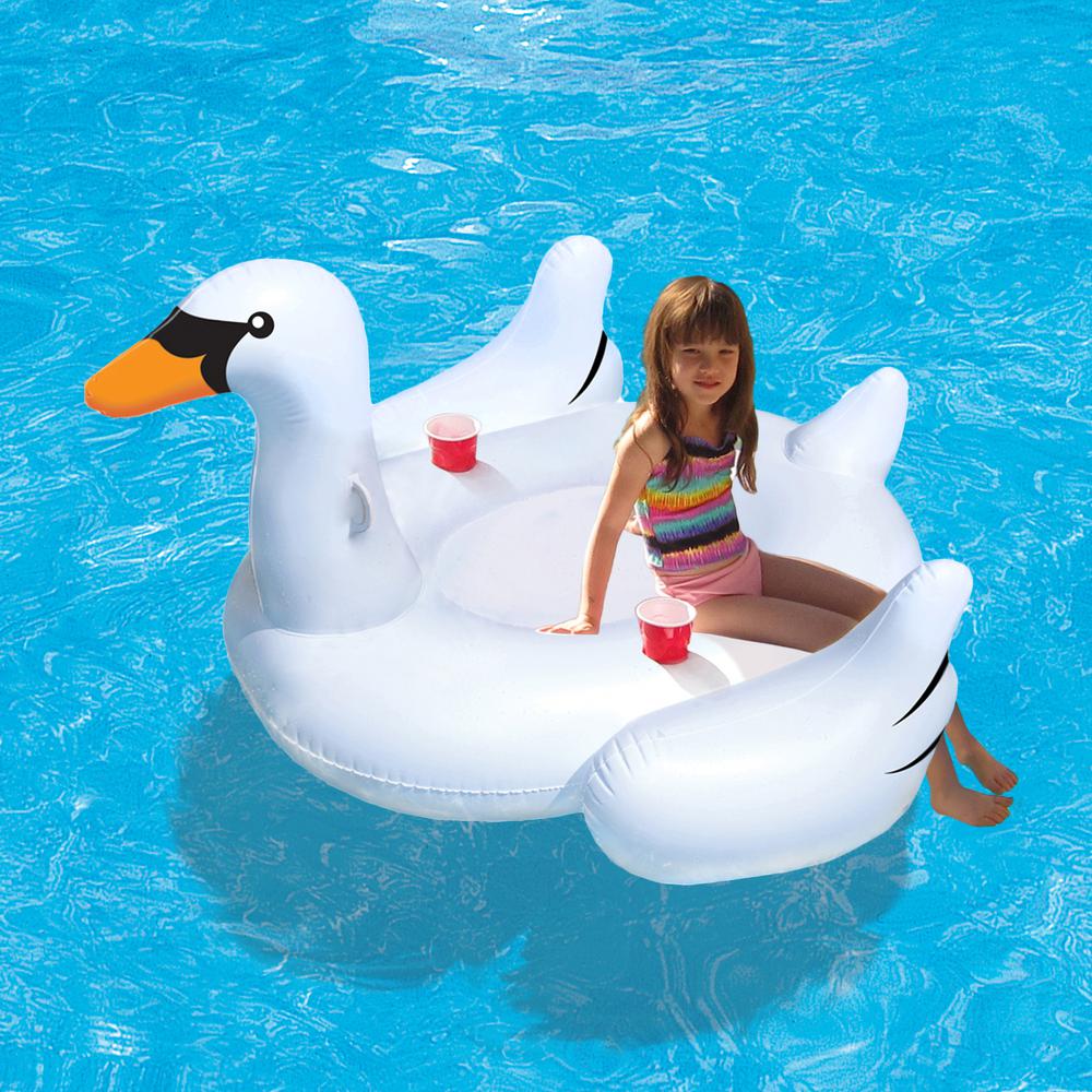 Giant Swan Ride on Float with Cup Holders | Club Piscine Super Fitness