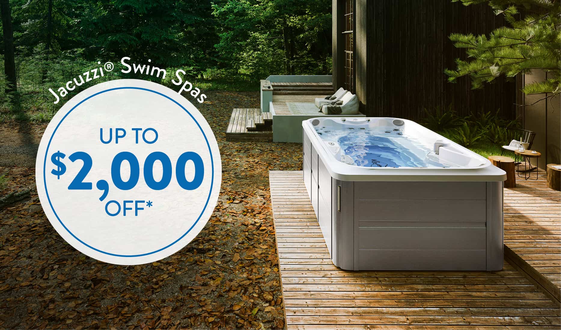 Up to $2,000 off Jacuzzi Swim Spas